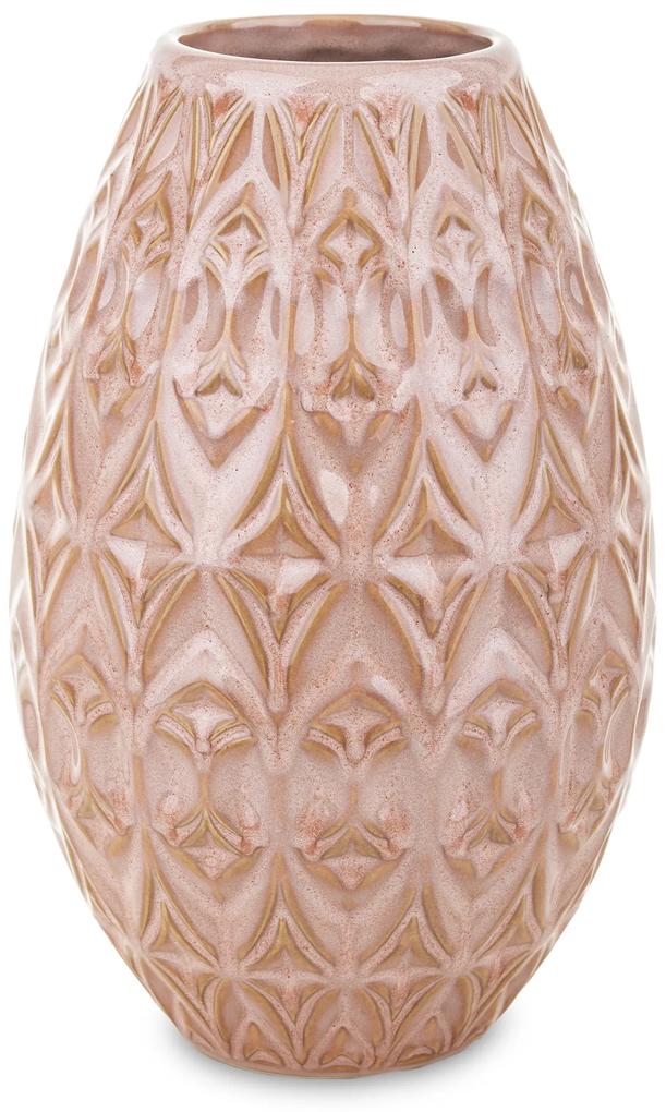 Keramická váza růžová 25 cm 140445