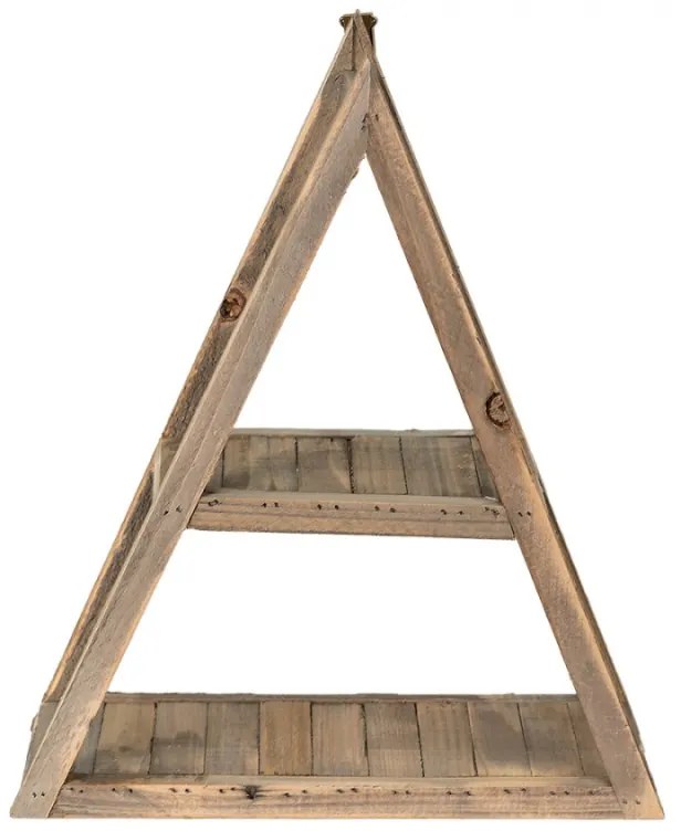 Nástěnná antik dřevěná dekorační polička – 31x11x36 cm