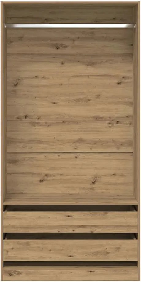 Šatní skříň dub artisan 100 x 50 x 200 cm kompozitní dřevo 3318627