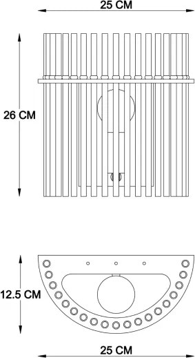 Globo 15698W - Nástěnné svítidlo GORLEY 1xE27/60W/230V černá