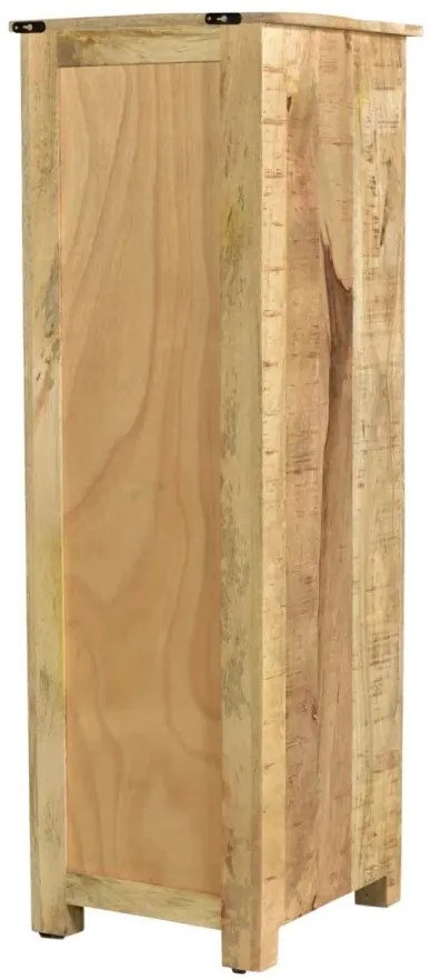 furniture-nabytek.cz - Masivní komoda Padma z mangového dřeva, lakovaná, přírodní barva – 40×43×125 cm