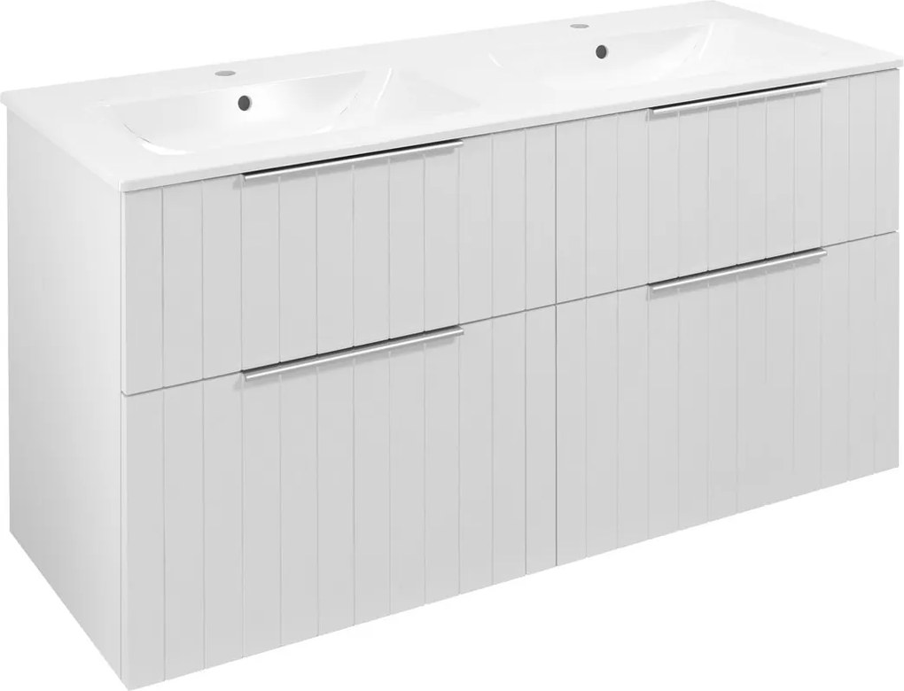 Sapho Sapho, CIRASA STRIP umyvadlová skříňka 118,4x64x46cm, bílá matná, CR121-3131S-21