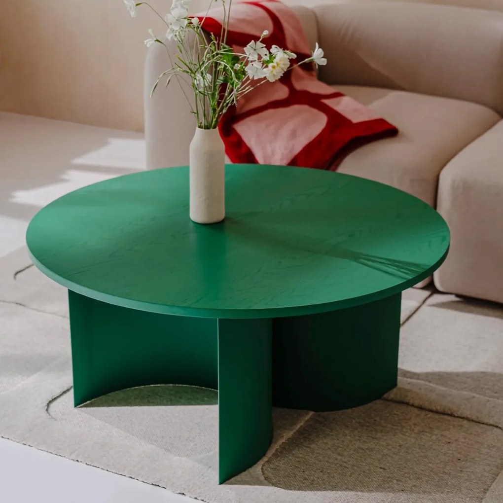 Zelený Konferenční stolek Gavo 95 × 44 × 95 cm NOO.MA