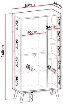 Regál Forest 80 cm béžový