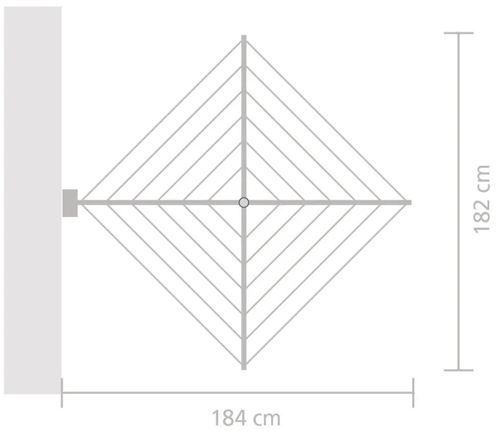 Sušák prádla na stěnu Brabantia WallFix 24m 375842