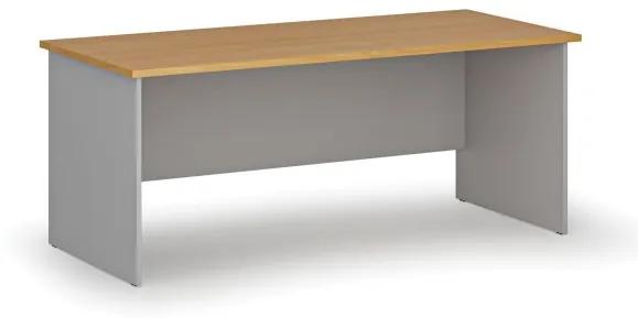 Kancelářský psací stůl rovný PRIMO GRAY, 1800 x 800 mm, šedá/buk