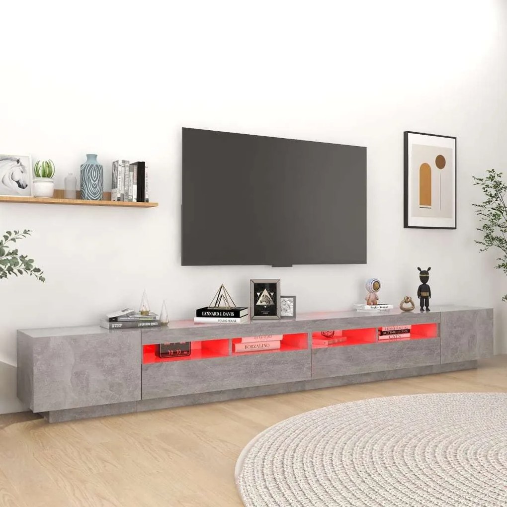 vidaXL TV skříňka s LED osvětlením 300x35x40 cm [3120178] Barva: dub sonoma