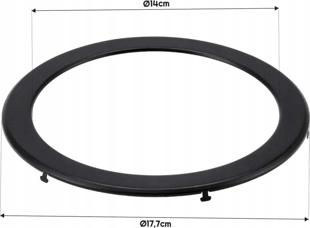 PHILIPS Kulatý černý rám 150mm pro panely 176,5mm 12W - dekorativní