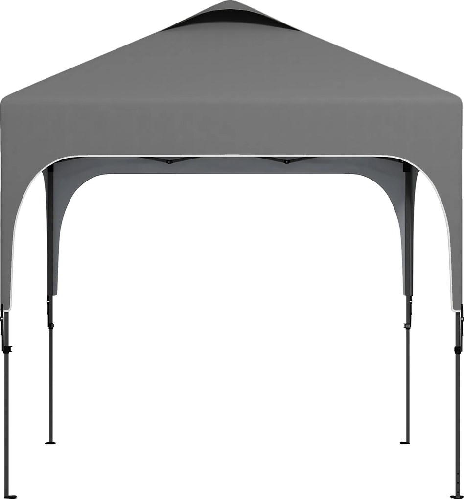 Outsunny Zahradní Altán 2,5 x 2,5 m skládací pop-up stan s nastavitelnou výškou na 4 úrovně, Oxfordská tkanina, UV50+, ocelový rám, taška na přenášení