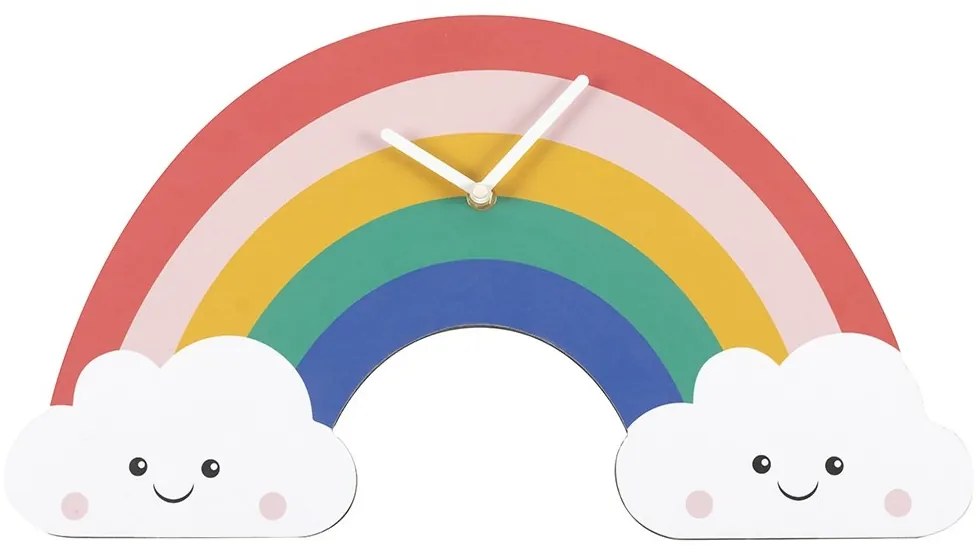 Jones Home & Gift Dětské nástěnné hodiny s motivem duhy Rainbow