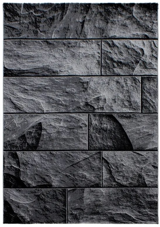 Ayyildiz, Kusový koberec Parma 9250 black, 160x230, šedá, chodba / předsíň