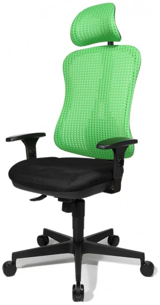 Kancelářská židle na kolečkách Topstar HEAD POINT SY – s područkami a podhlavníkem