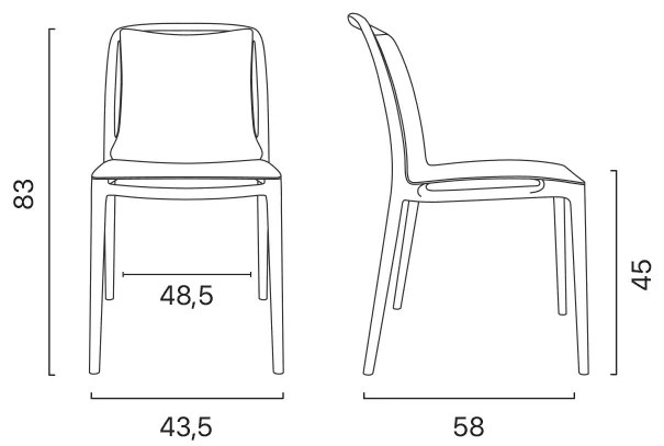 Stima Plastová židle VELAIR Barva plastu: Verde oliva