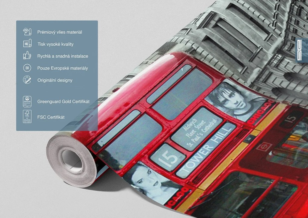 Fototapeta na míru Londýnský Autobus | Vliesová fototapeta na zed' | DFTNXXL1132