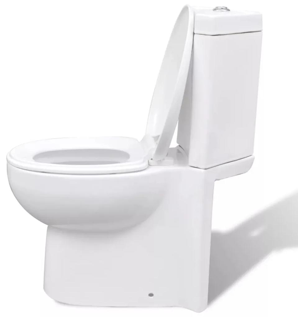 Bílá keramická kulatá toaleta  WC