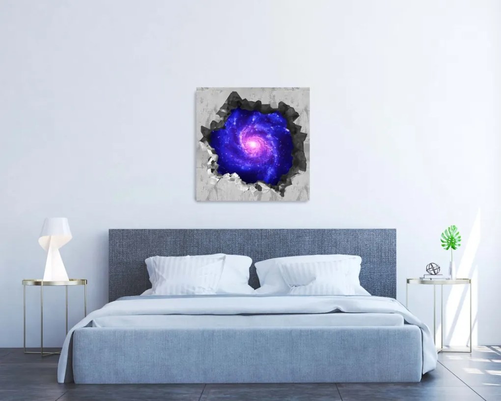 3D obraz galaxie + háčky, hřebíčky, čistící hadřík ZDARMA Velikost (šířka x výška): 70x70 cm