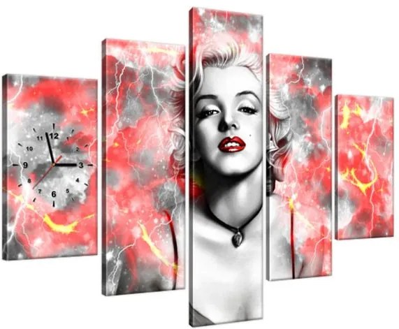 Tištěný obraz s hodinami Fascinující Marilyn Monroe 150x105cm ZP2568A_5H