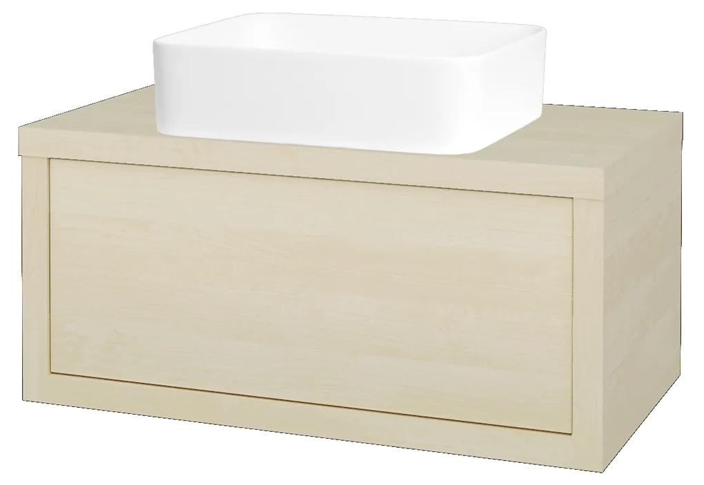 Dřevojas Koupelnová skříň STORM SZZ 80 (umyvadlo Joy) Varianta: D08 Wenge / L01 Bílá vysoký lesk