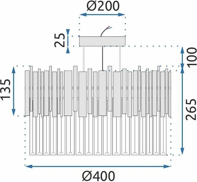 Závěsný křišťálový lustr APP1481-1C černý