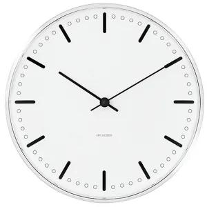 Nástěnné hodiny City Hall White 29 cm Arne Jacobsen Clocks