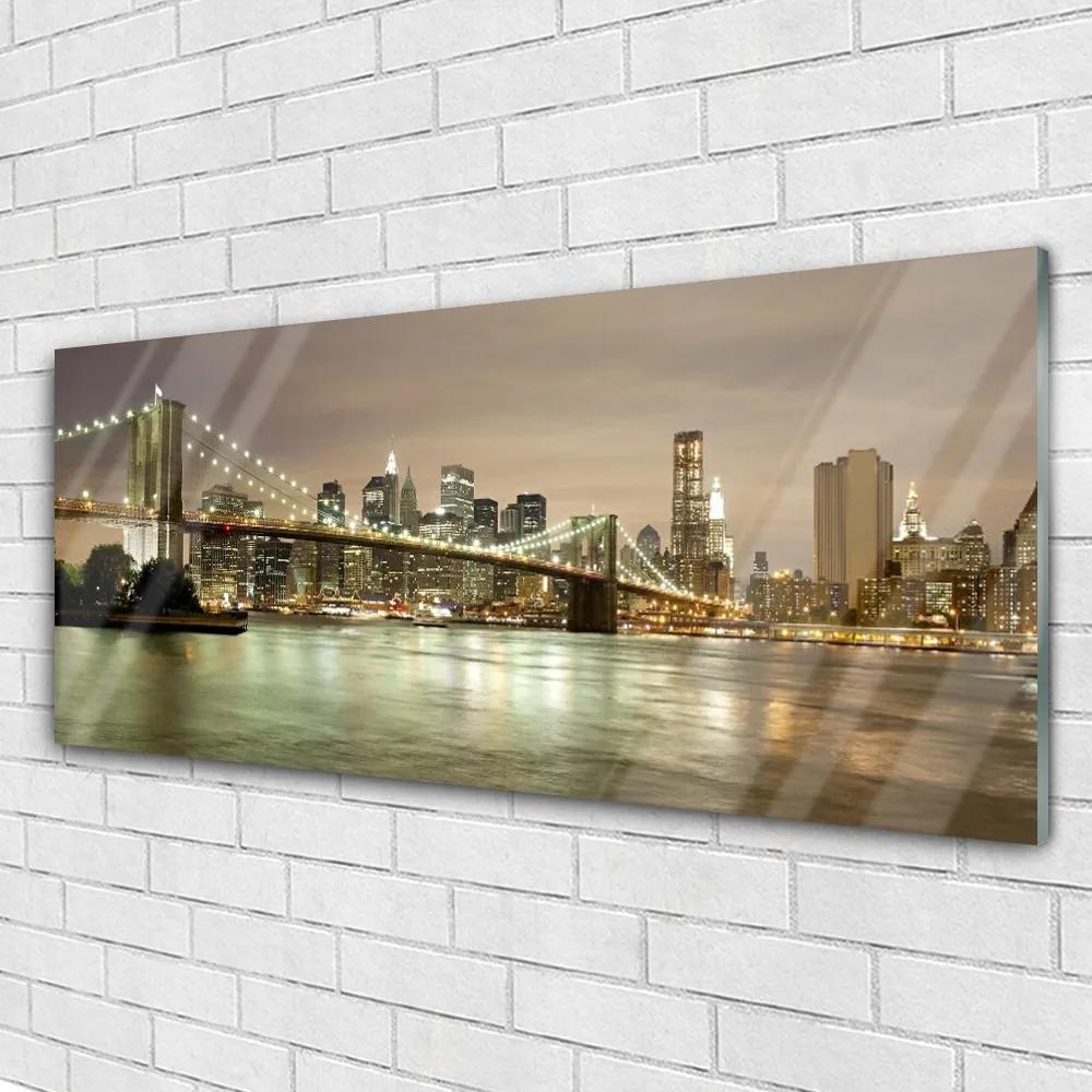 Plexisklo-obraz Město Most Architektura 125x50 cm