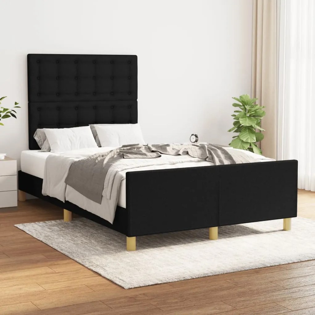 Rám postele bez matrací černá 120x190 cm textil 3270543