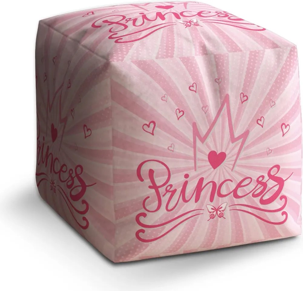Sablio Taburet Cube Princess - 50x50x50 cm