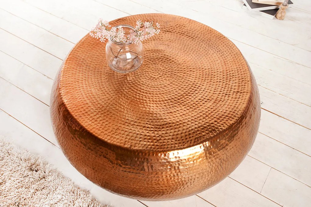 Invicta Konferenční stolek ORIENT 80cm měděný 38395