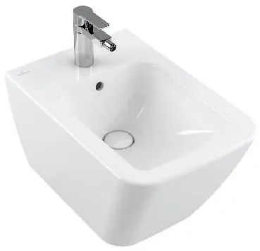 Villeroy & Boch Finion - Závěsný bidet s přepadem, 375x560 mm, s CeramicPlus, alpská bílá 446500R1