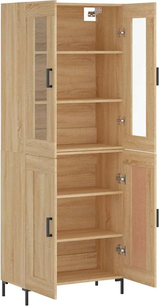 Skříň highboard dub sonoma 69,5 x 34 x 180 cm kompozitní dřevo 3198340