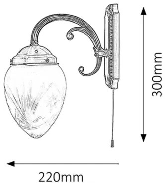 Rabalux 8631 - Nástěnné svítidlo ANNABELLA 1xE14/40W/230V