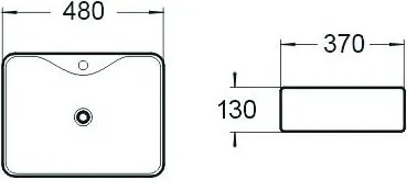 Mexen EVA umyvadlo, 48x37 cm, bílá, 21424900