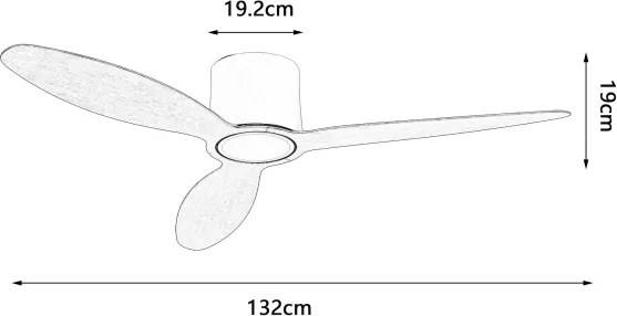ZEVENTI - LED Stropní ventilátor VENTORA LED/24W/230V Wi-Fi Tuya černá/ořech +DO