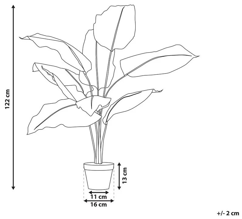 Umělá rostilina v květináči 122cm DIEFFENBACHIA Beliani