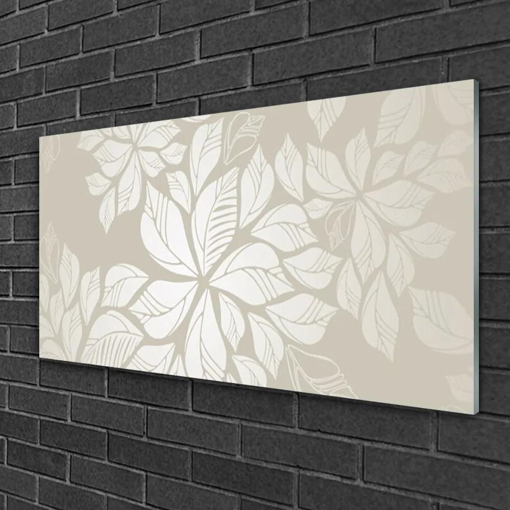 Obraz na skle Květiny Rostlina Umění 100x50 cm