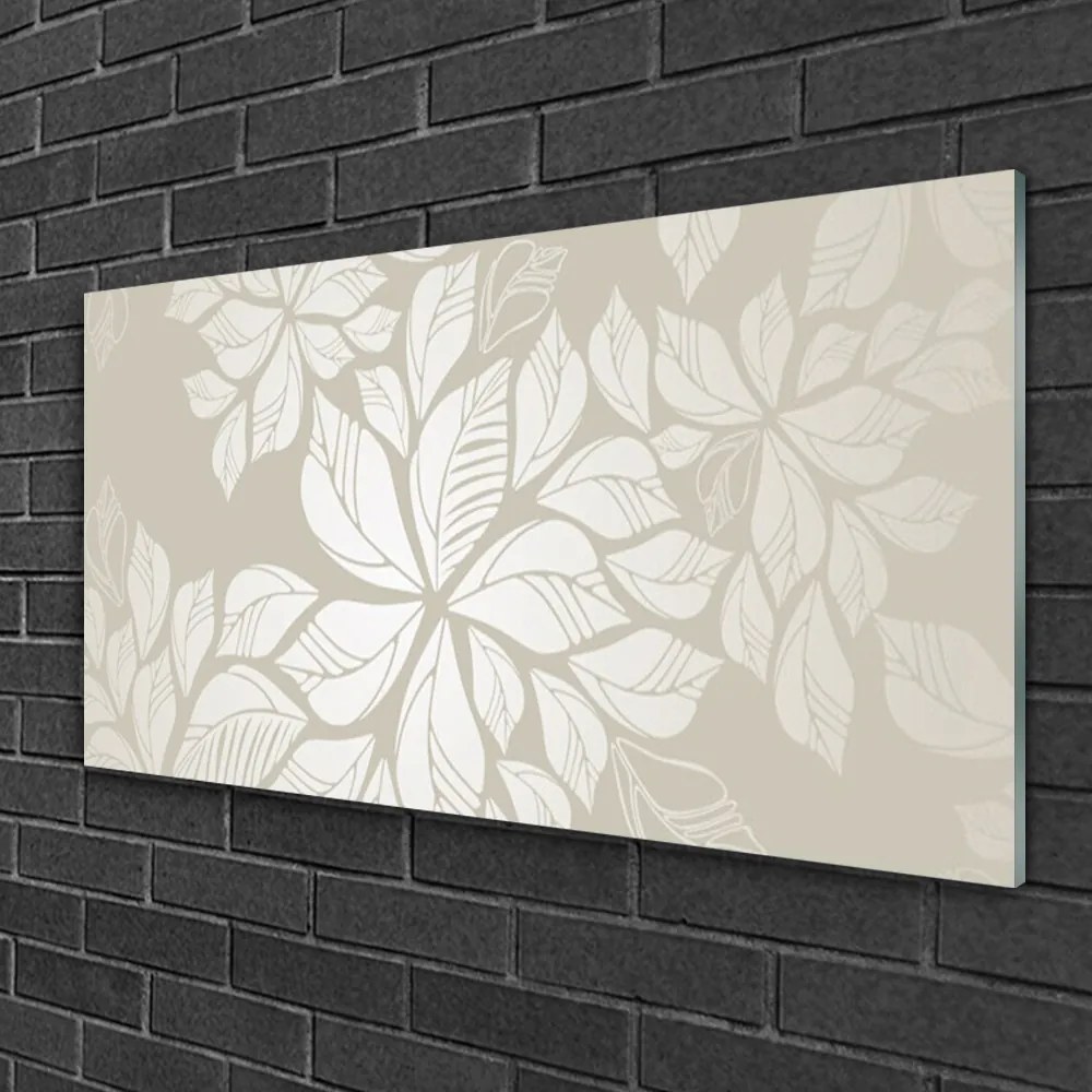 Obraz na skle Květiny Rostlina Umění 120x60 cm