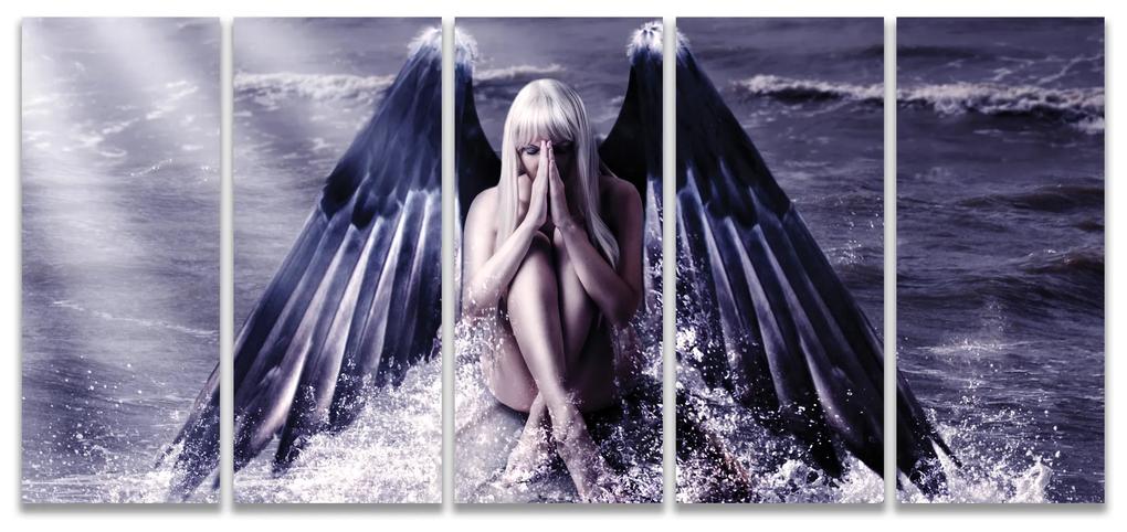 Malvis ® Obraz Modlitba andělům Velikost: třídílný obdélník - 120x80 cm