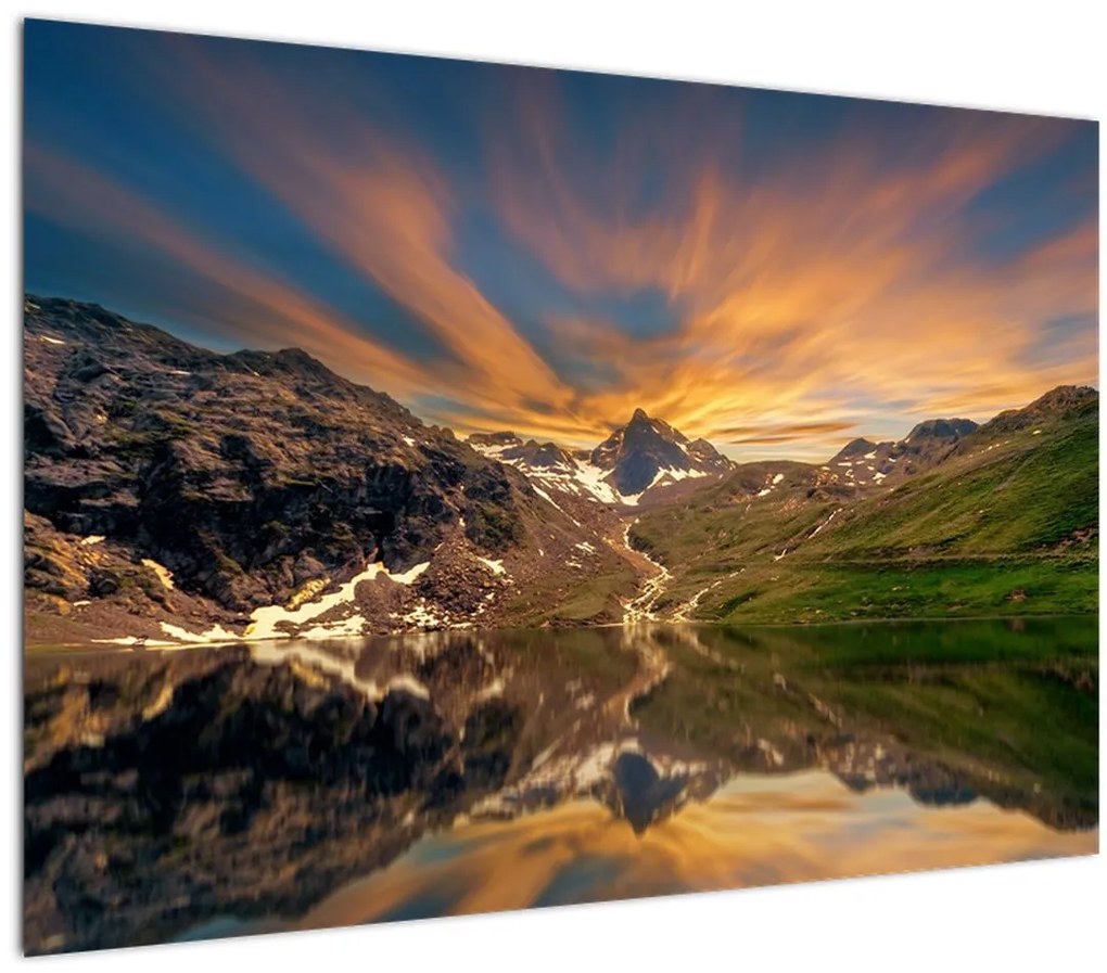 Obraz - Odraz v horském jezeře (100x70 cm), 40 dalších rozměrů