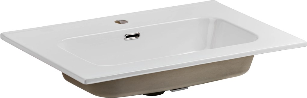 Comad Nábytkové keramické umyvadlo GO 70/DP-8095, 71x46 cm, bílá lesklá