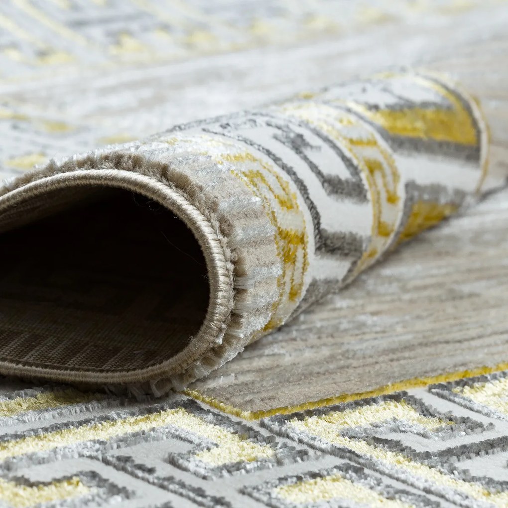Dywany Łuszczów, Kusový koberec Bliss Z205AZ127 cream/gold, 160x220, béžová, kancelář