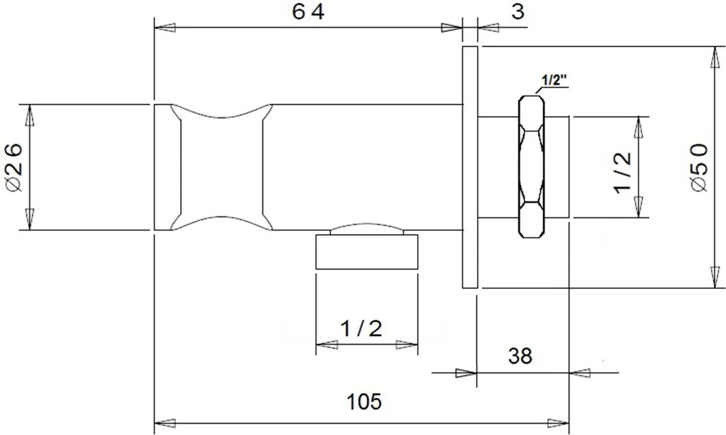 Sapho SG204 držák sprchy s vyústěním chrom
