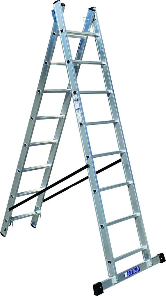 Alpos Hliníkové štafle - žebřík profi, 2x8 příček, 40-08 4,11 m x 4,90 m