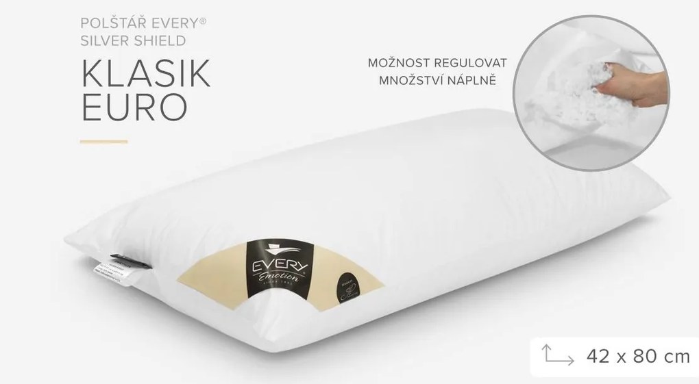 Every Klasik Euro polštář 42 x 80 cm