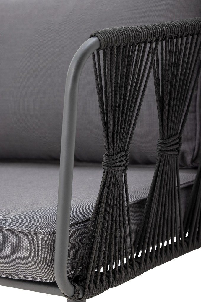 BLOOMINGVILLE Zahradní pohovka PAVONE 174 cm černá 82064276