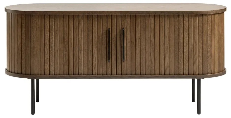 Hnědý TV stolek v dekoru dubu 120x56 cm Nola – Unique Furniture