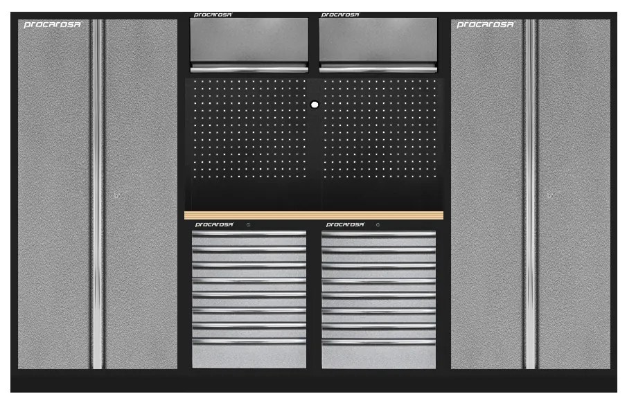Sestava dílenského nábytku Procarosa PROFI 3608B Pracovní deska: dřevěná