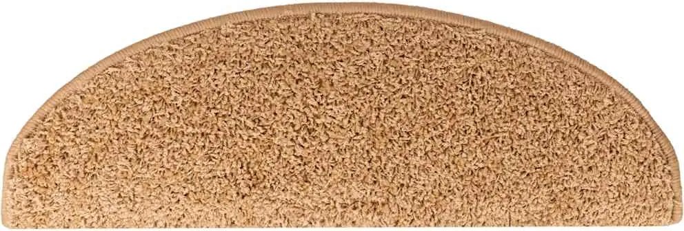 Schodové rohože 10 ks 65 x 21 x 4 cm béžové, půlkulaté, velké 149803