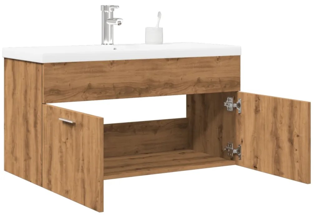 Koupelnová skříňka se zápustným umyvadlem dub artisan 3328586