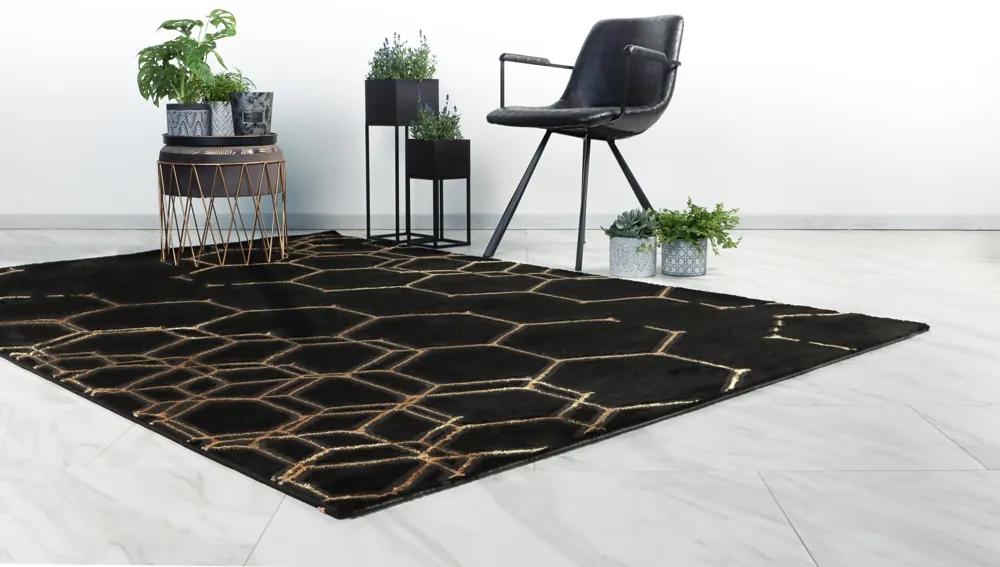 Lalee Kusový koberec Marmaris 405 Black Rozměr koberce: 160 x 230 cm