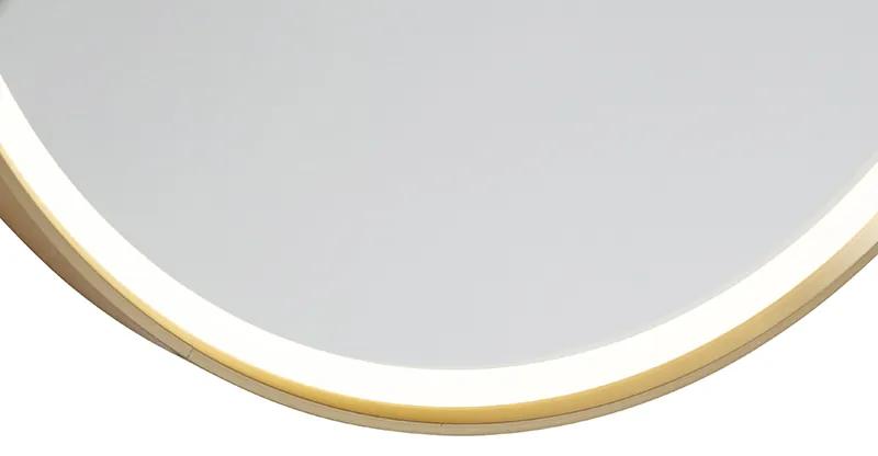Moderní nástěnná lampa zlatá vč. LED IP44 se zrcadlem - Miral